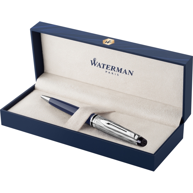 Waterman Deluxe Made in France DLX CT Ballpoint Pen blue | Exclusive Pen
